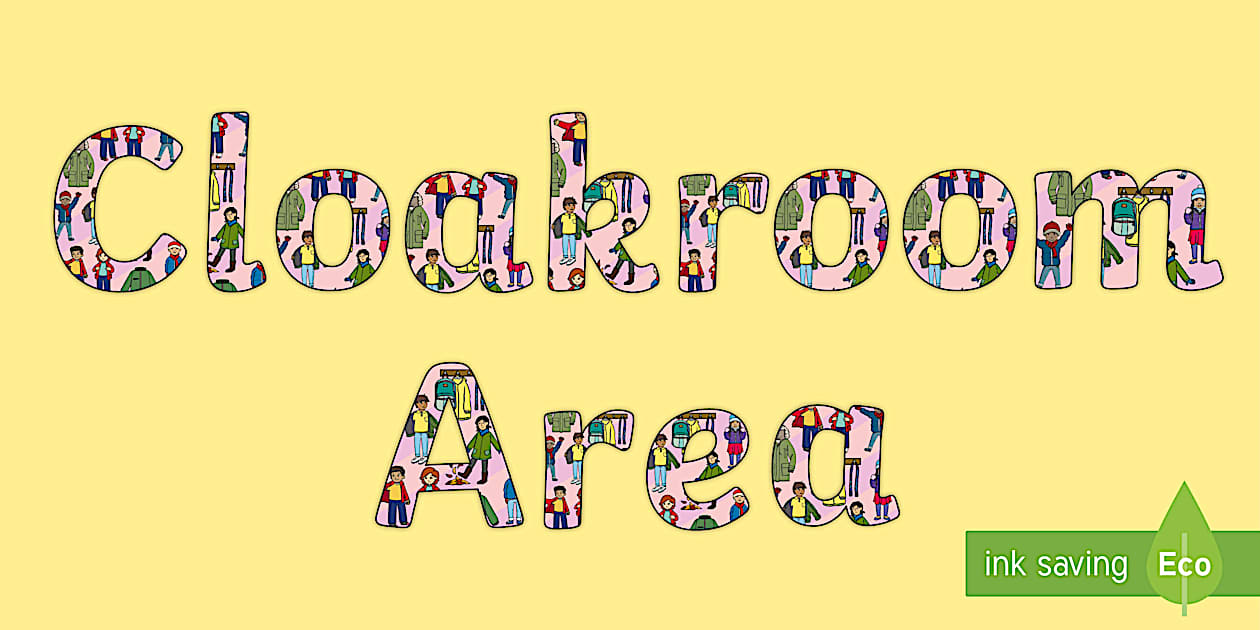 Cursive Cloakroom Area Display Lettering - Twinkl