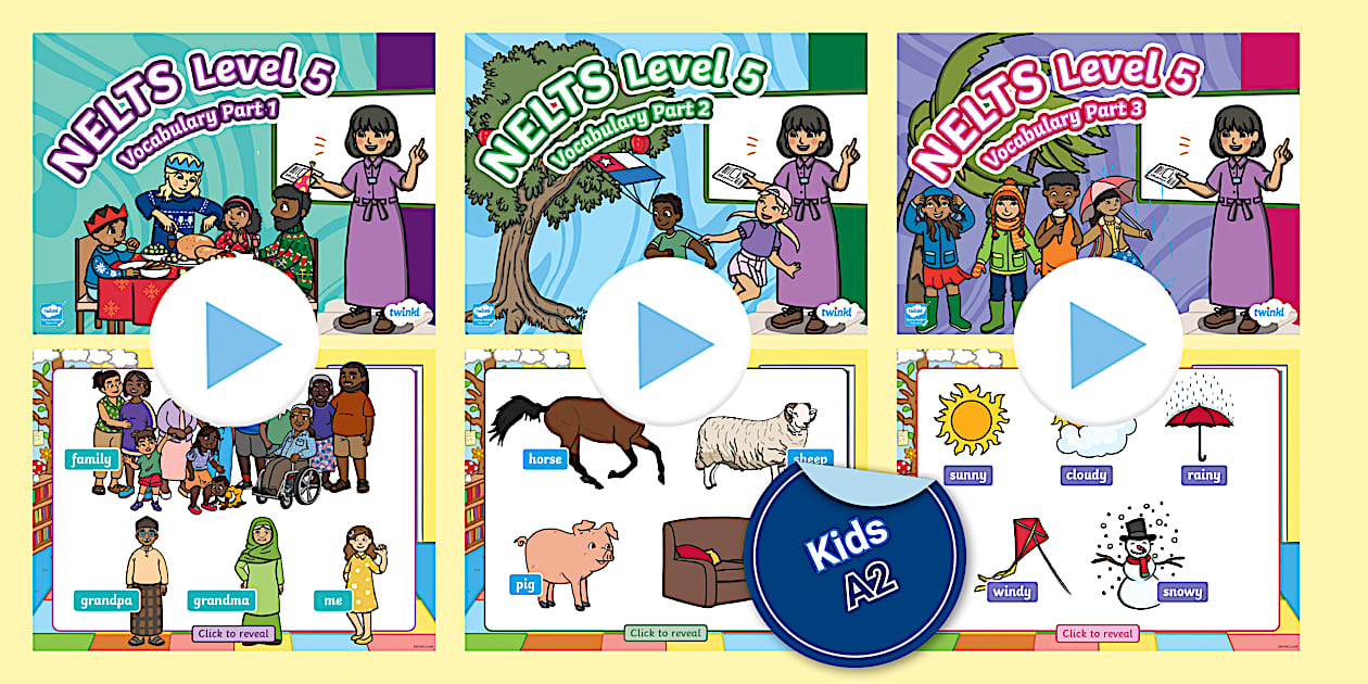 ESL: NELTS Exam Preparation - Vocabulary Level 5 PowerPoints