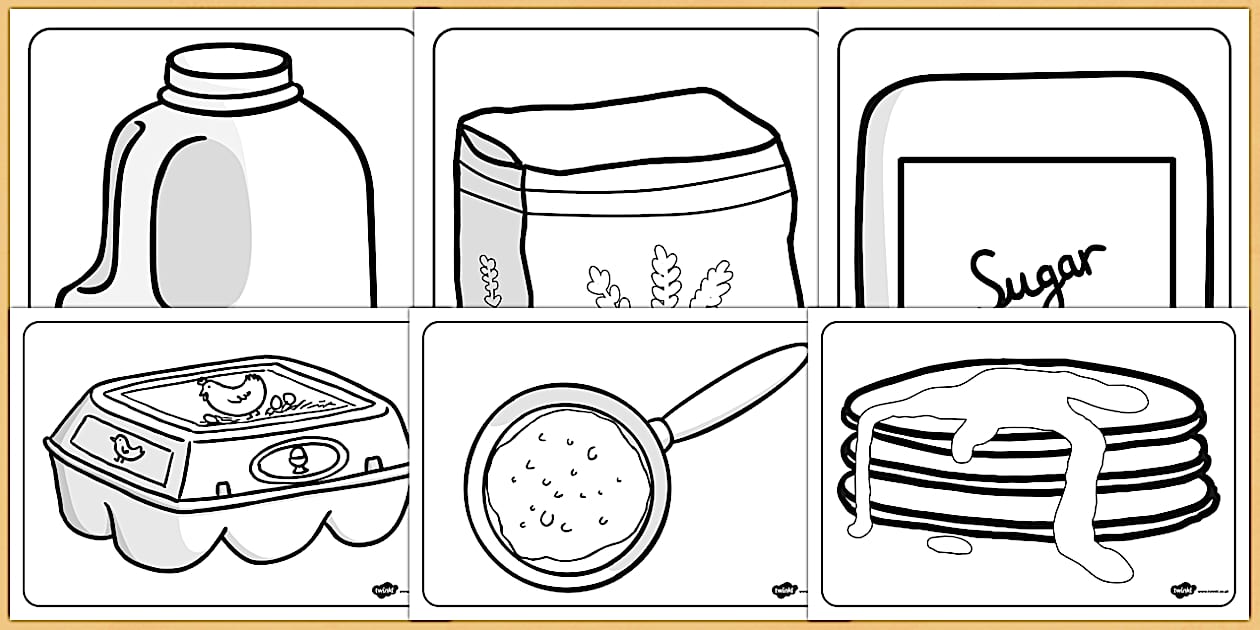 Pancake Day Coloring Sheets (Teacher-Made) - Twinkl