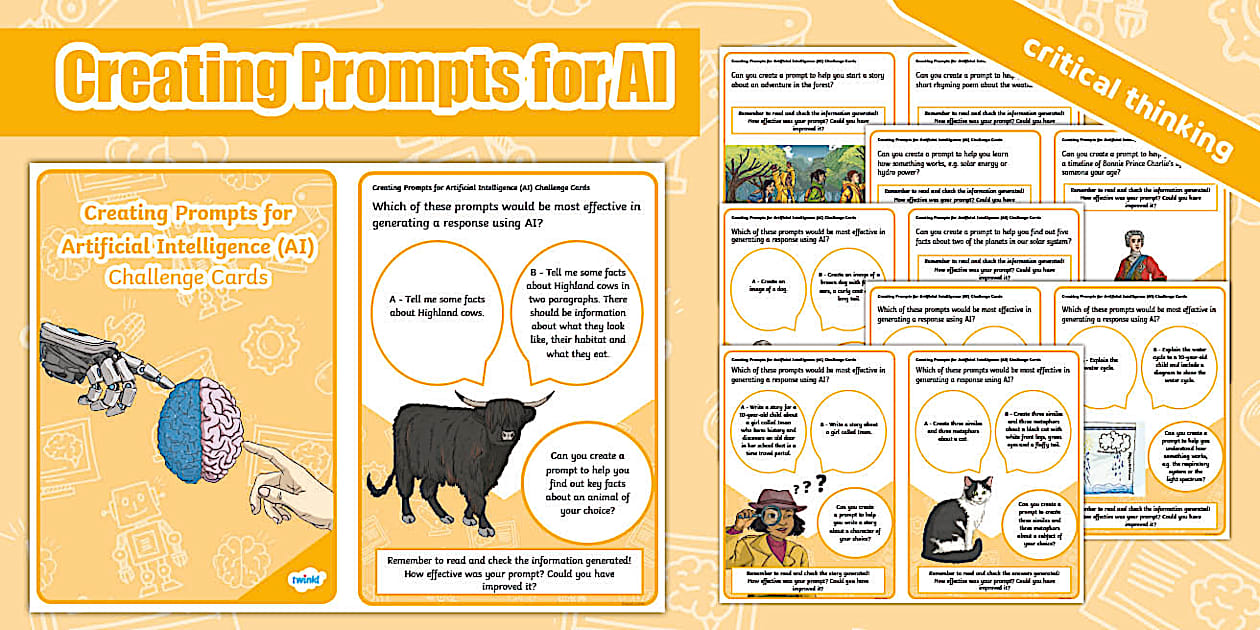Creating Prompts Artificial Intelligence Challenge Cards