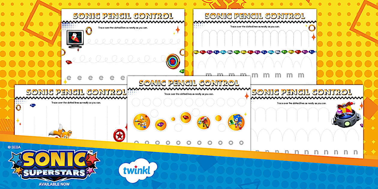 FREE! - Sonic: Pencil Control Activities (teacher made)