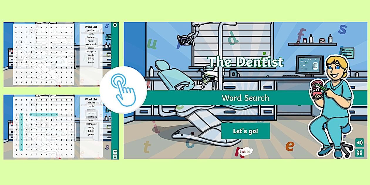 The Dentist Interactive Word Search (teacher made) - Twinkl
