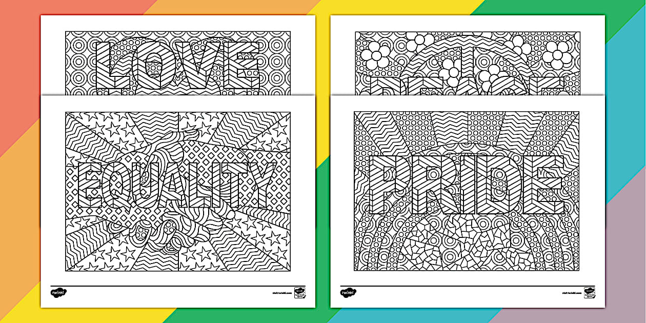 Pride Mindfulness Coloring Sheets | Twinkl USA