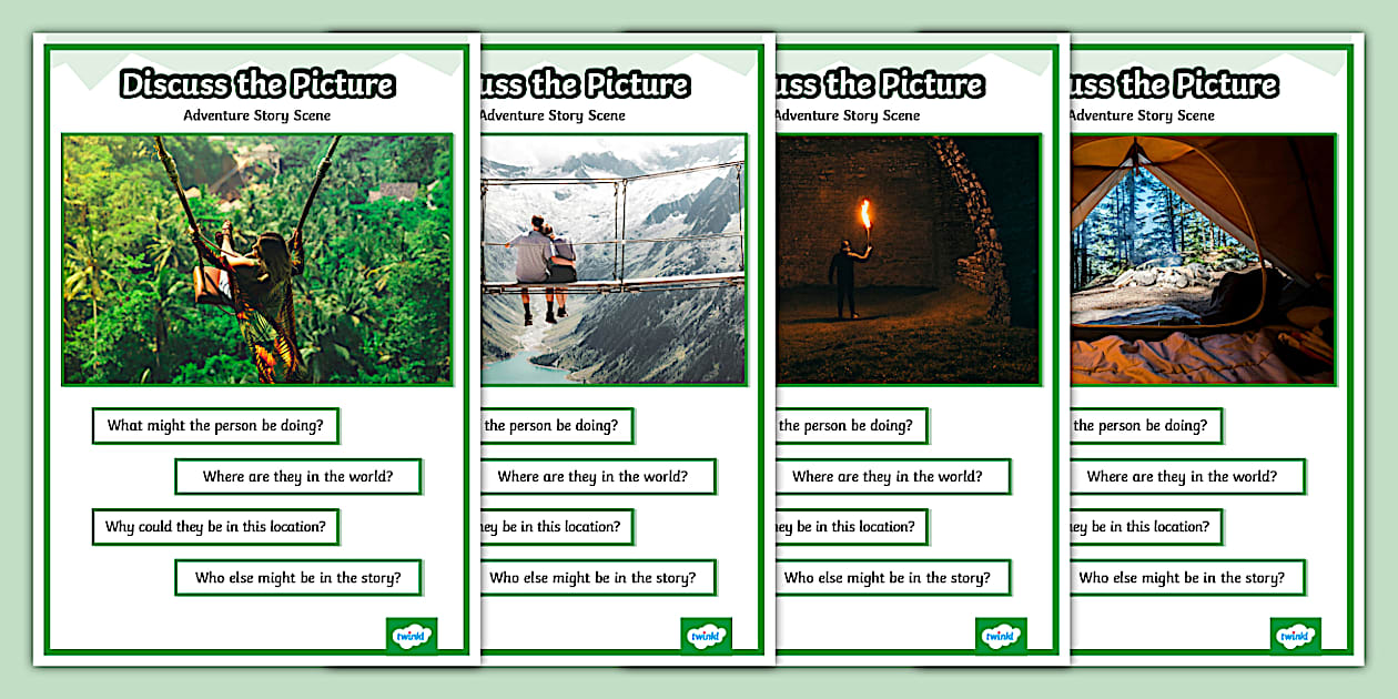 Discuss the Adventure Story Scene Photo Prompt - Twinkl
