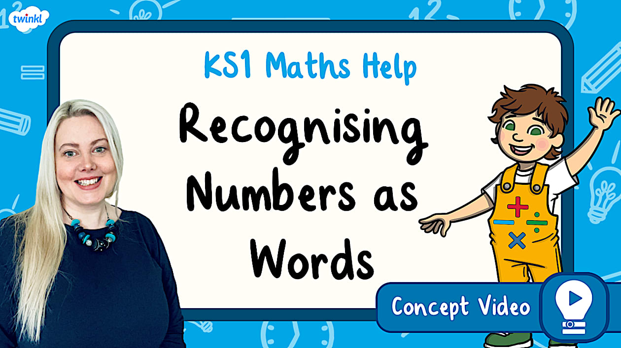 👉 Recognising Numbers as Words (Place Value within 10) | KS1 Maths Concept