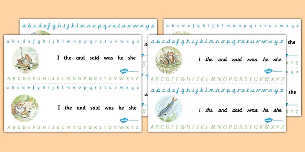 The Tale of Jeremy of Fisher Alphabet Strips (teacher made)