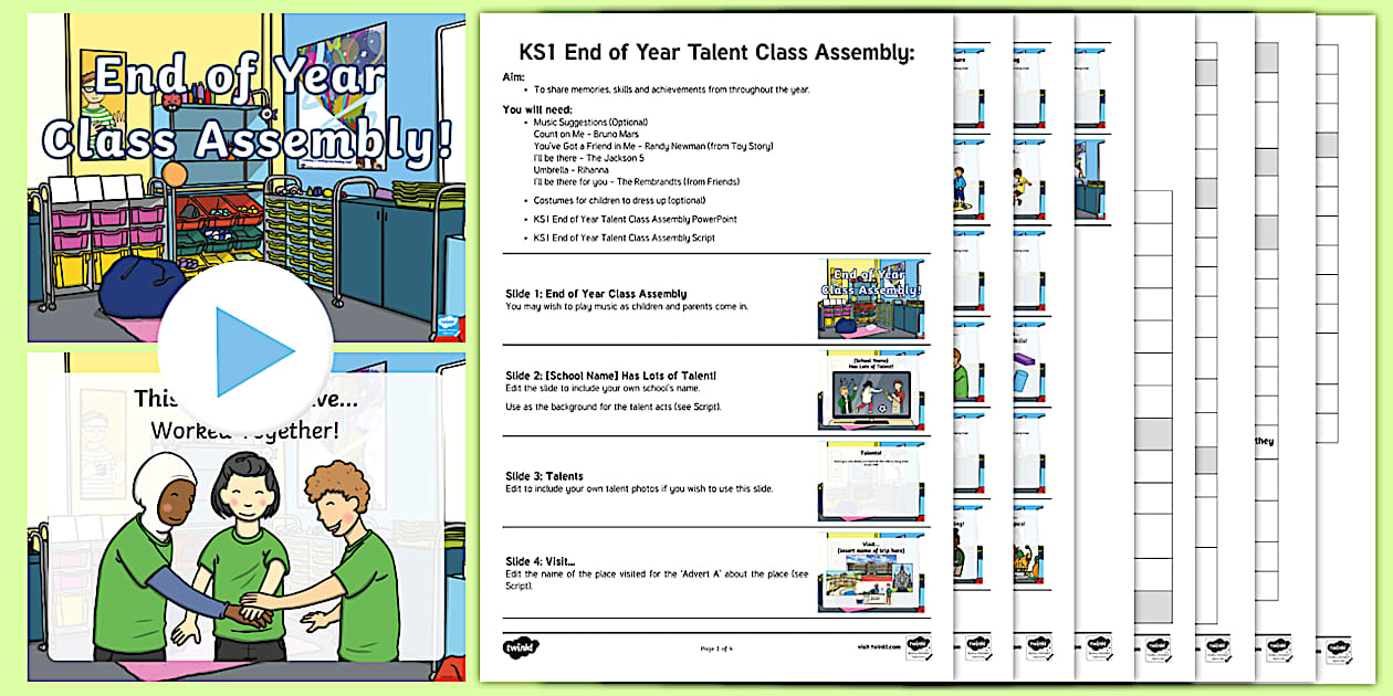 KS1 End of Year Talent Class Assembly Pack - Twinkl
