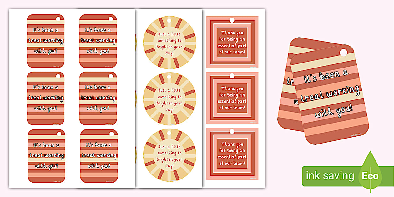 Staff Gift Tags (teacher made) - Twinkl