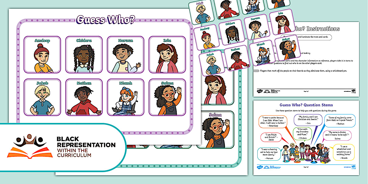 EYFS/KS1 Identity and Belonging Guess Who? Game - Twinkl