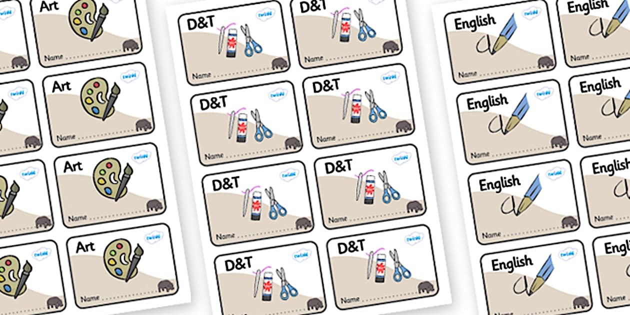 Hippo Themed Editable Book Labels (teacher made) - Twinkl