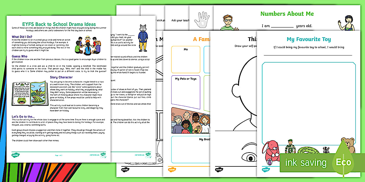 EYFS First Week Back Activity Pack (teacher made) - Twinkl