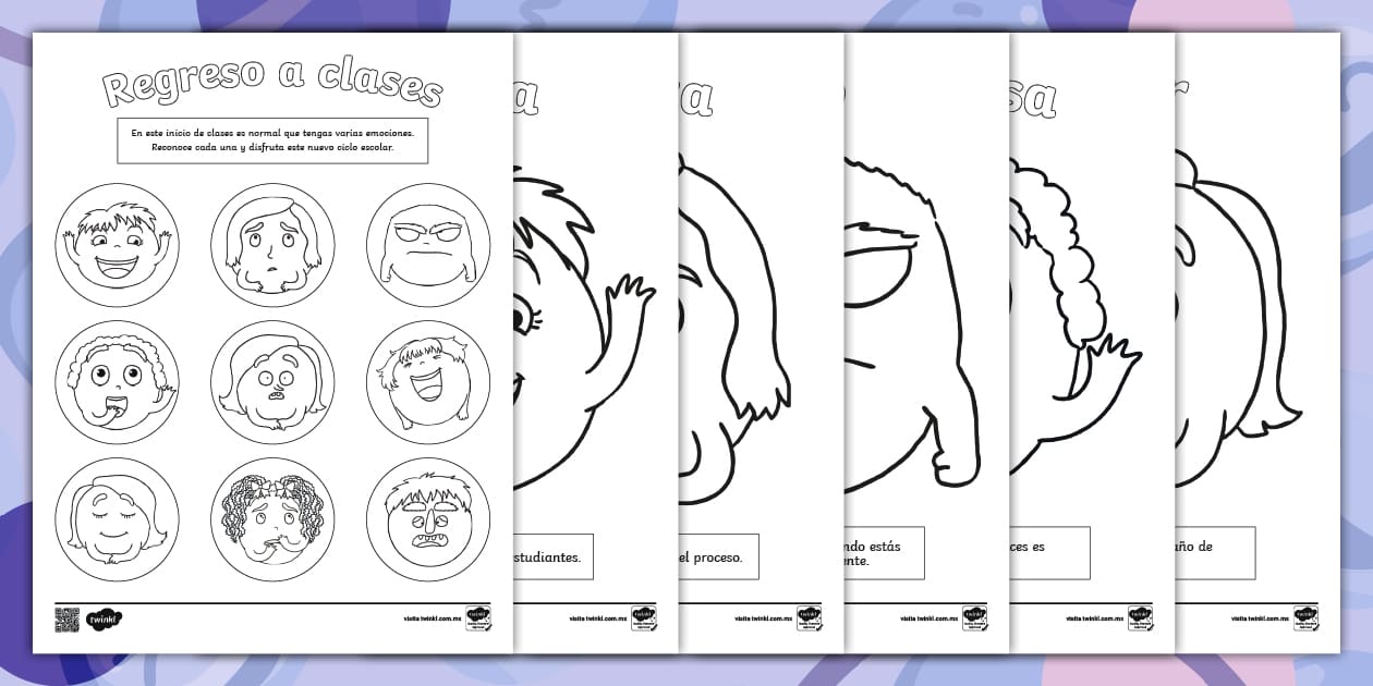 Regreso a clases - hojas para colorear - Twinkl