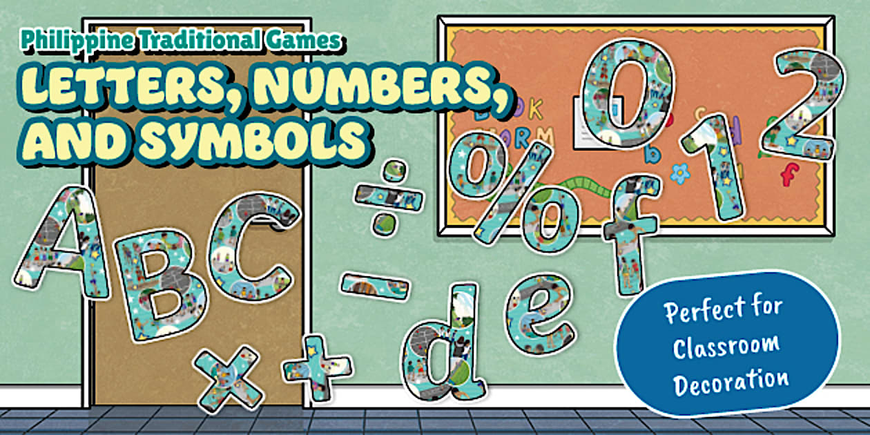 Philippine Traditional Games Letters, Numbers, and Symbols | Twinkl PH
