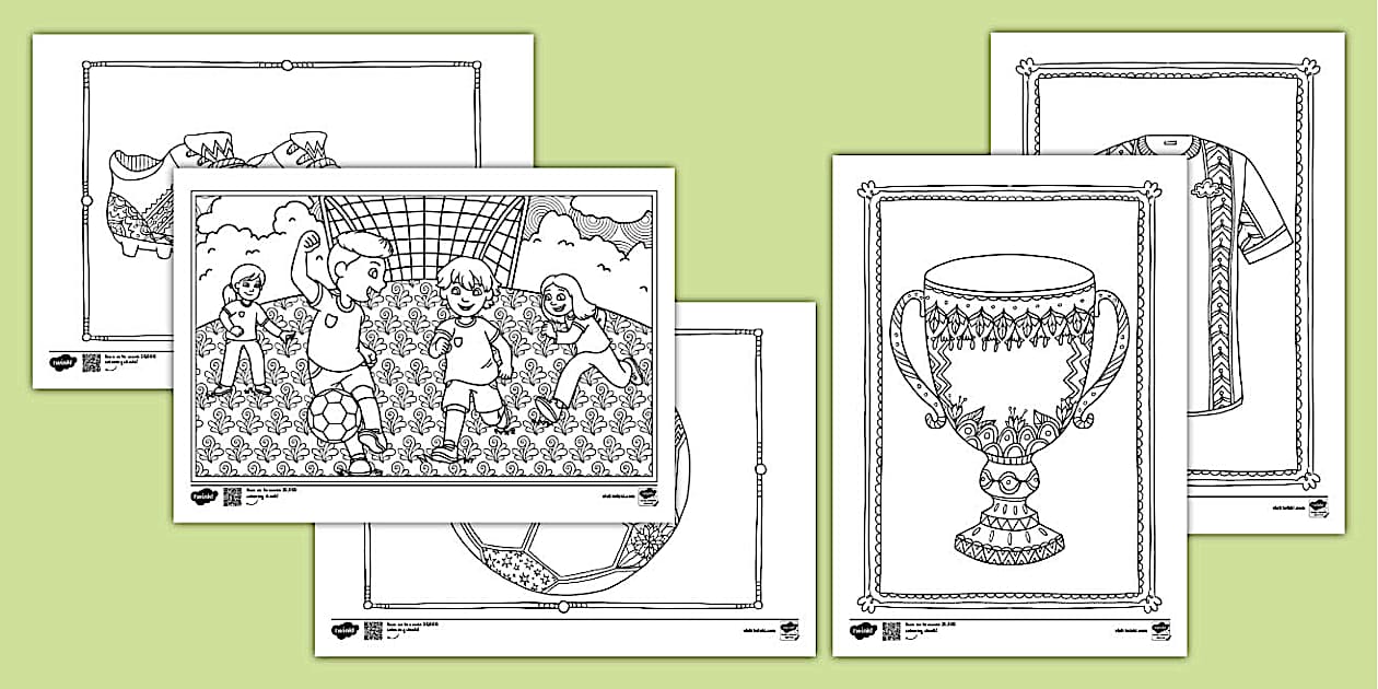 Football Colouring Sheets | Mindfulness Activity - Twinkl