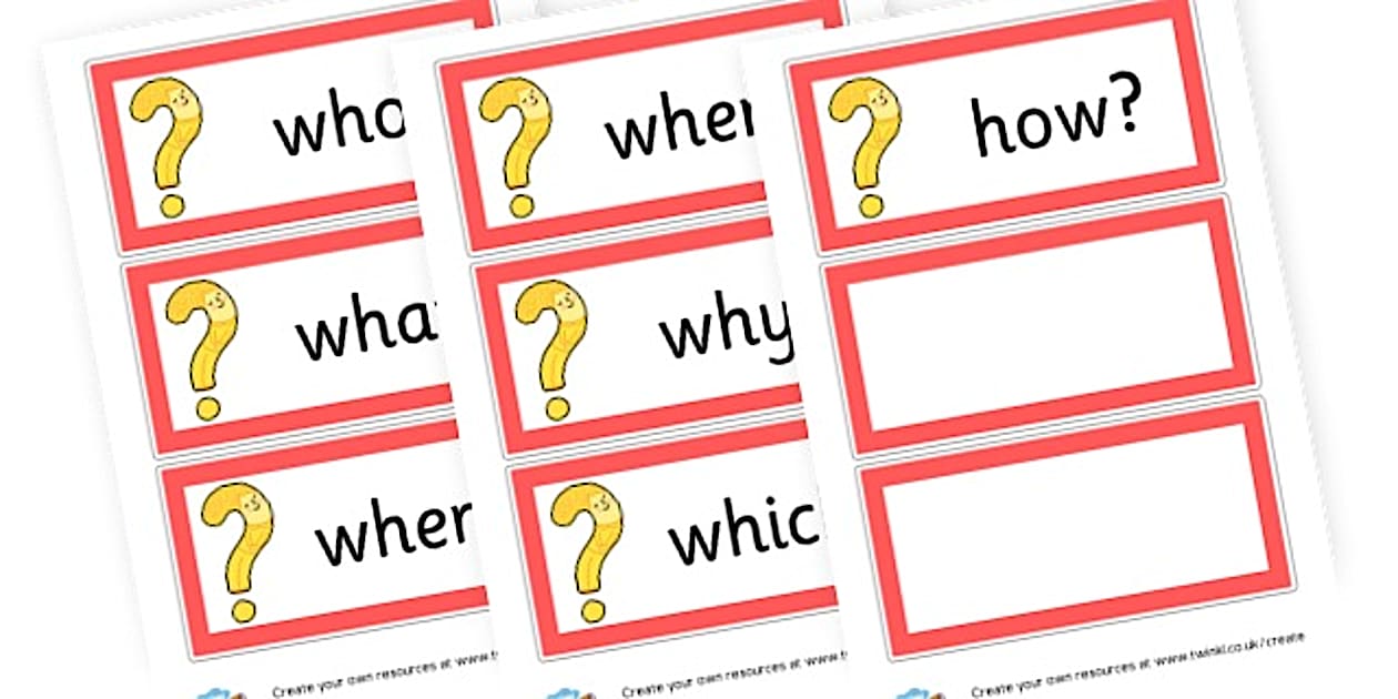 Question Words KS1 Cards | Conversations Card Game - Twinkl