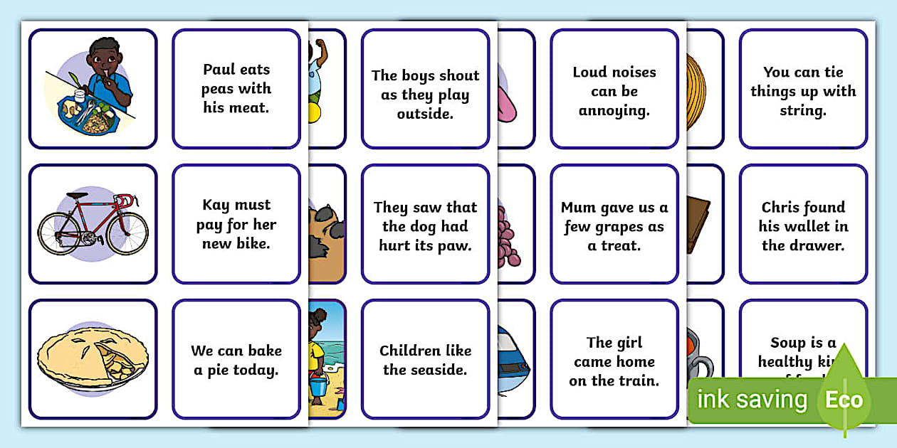 Phase 5 Sentences and Pictures Matching Cards - Twinkl
