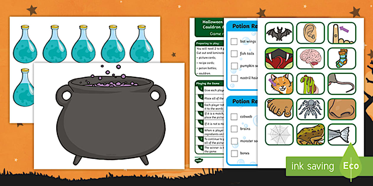 Halloween Phonics Cauldron & Potion Game (teacher made)