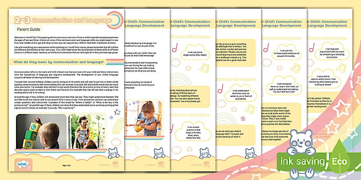 2-3 Communication and Language Parent Guide (teacher made)