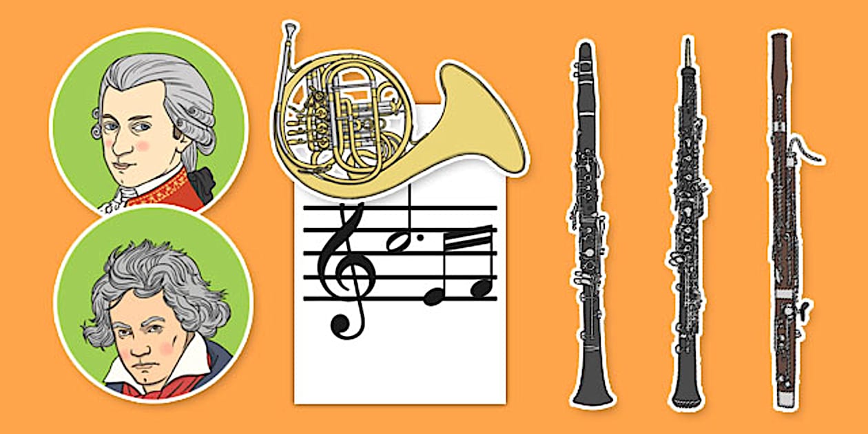 Classical Period Music Display Cut Outs (teacher made)