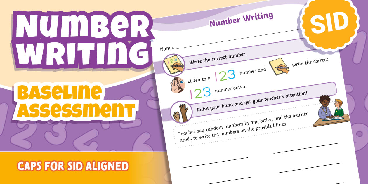 Foundation Phase - Mathematics - Number Writing - Baseline Assessment (CAPS