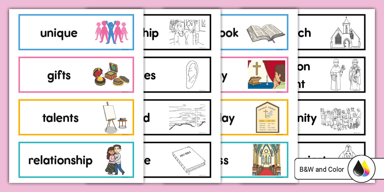 Catholic My Faith Word Cards (teacher made) - Twinkl