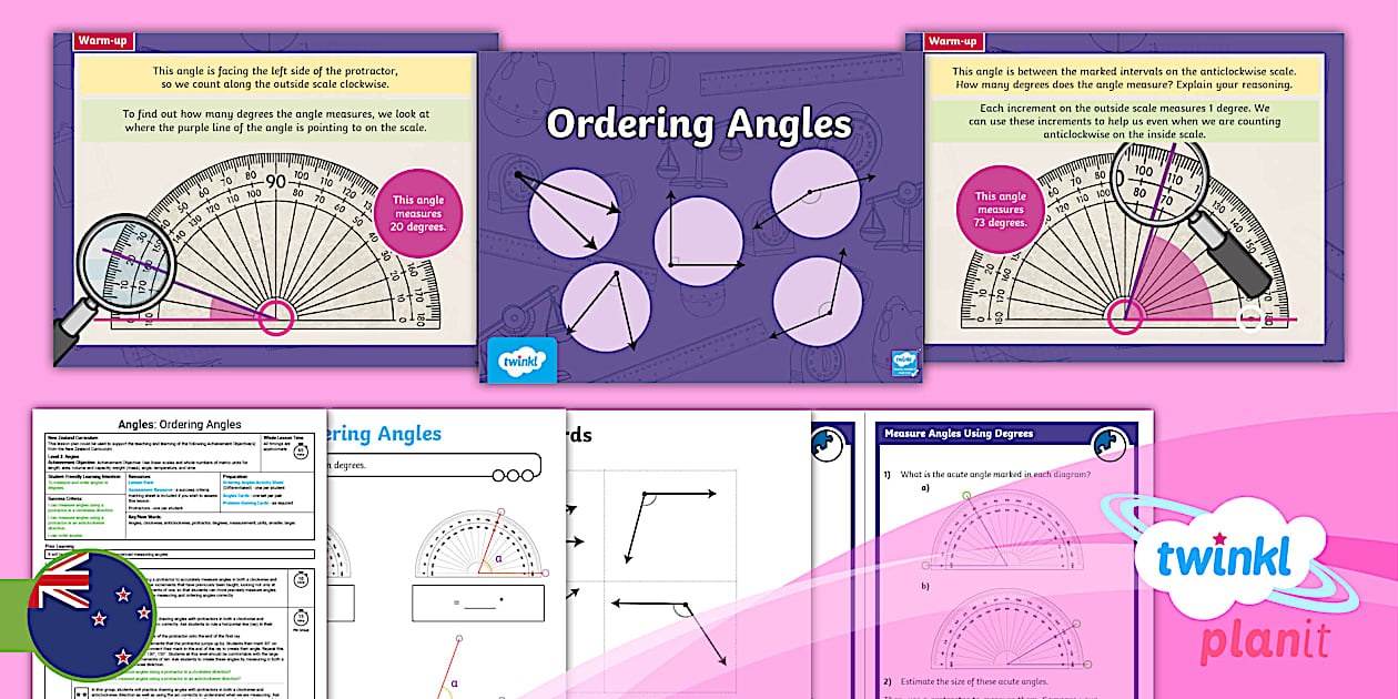 Level 3 Angles: Measuring and Ordering Angles Lesson 1