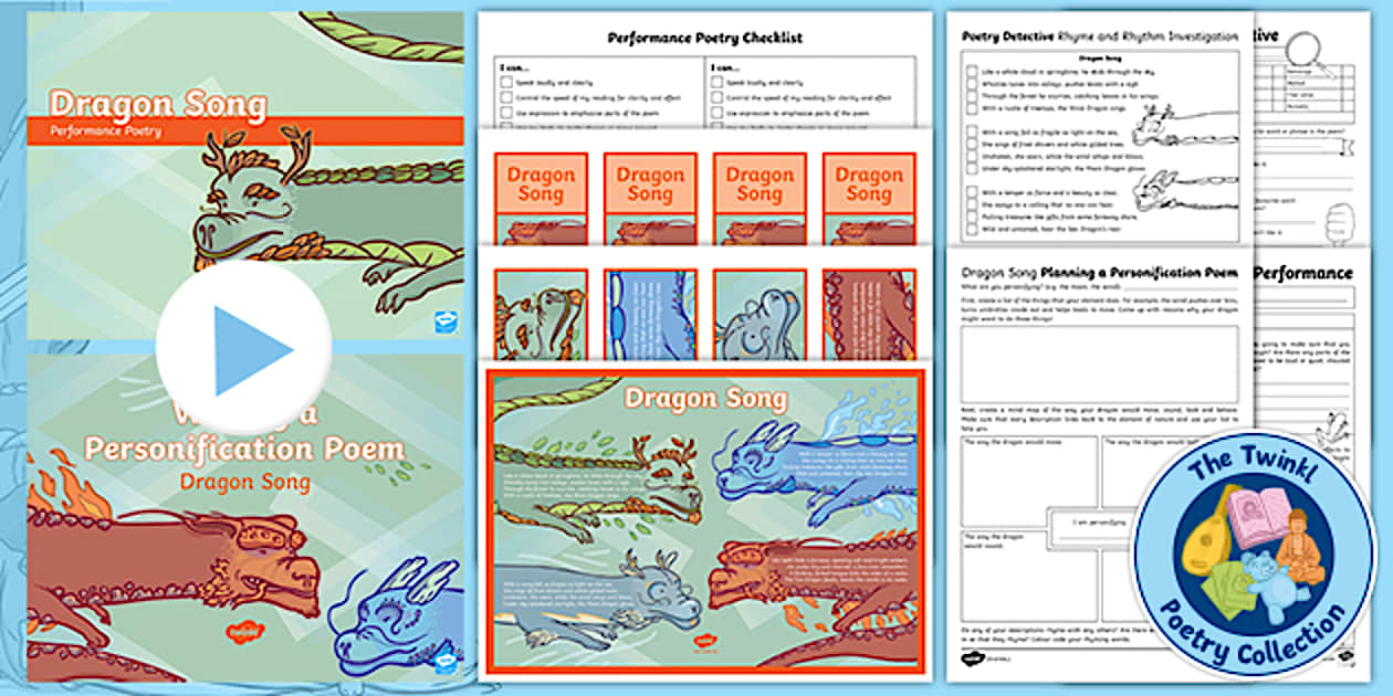 'Dragon Song' – Rhyming Personification Poem for KS2