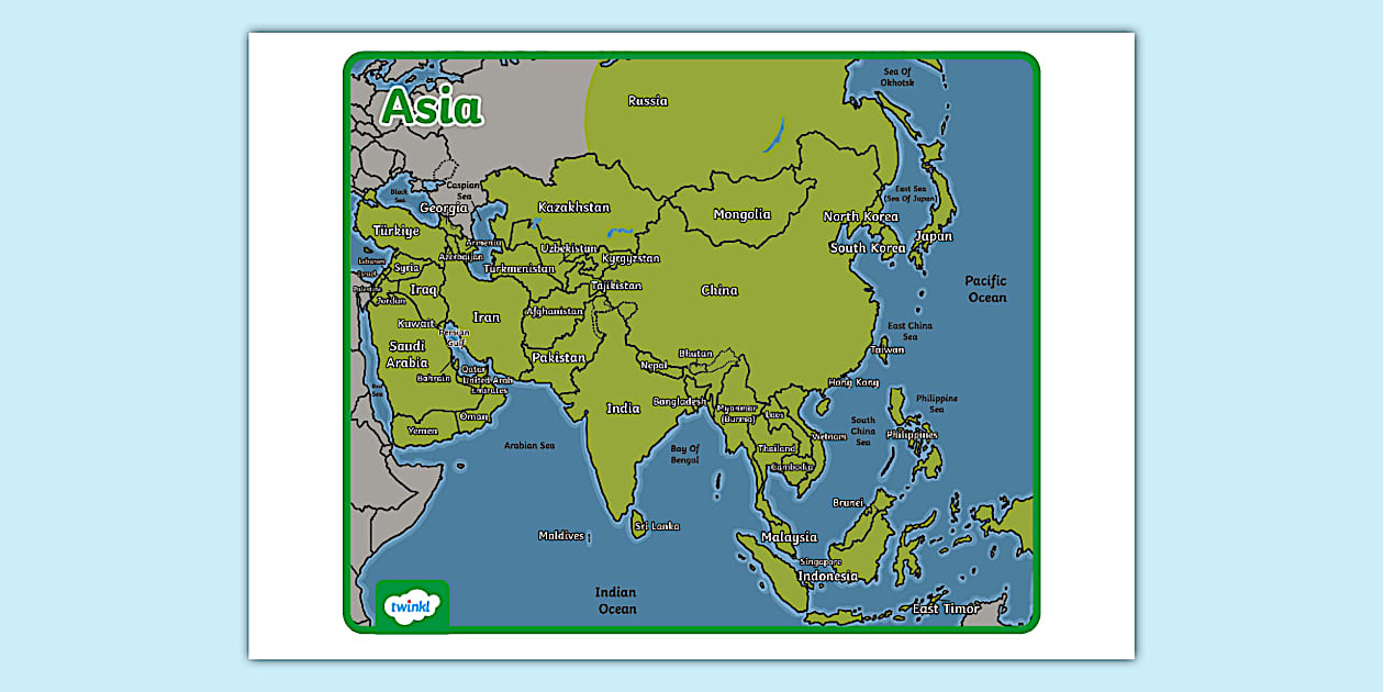 Continents of the World Posters - Asia (Teacher-Made)