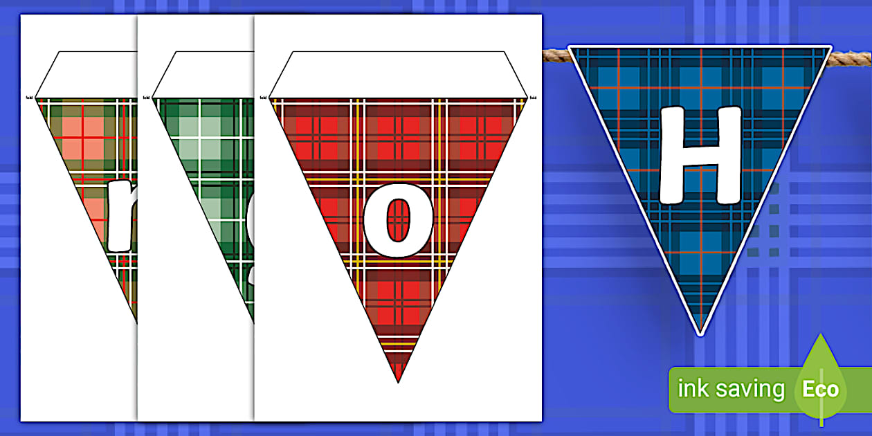 Hogmanay Decorations Scotland Display Bunting (teacher made)