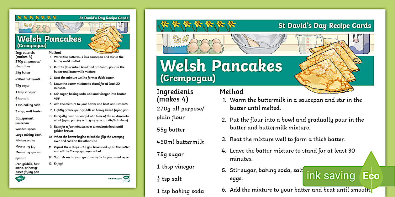 Welsh Pancake Recipe (Crempogau) | Twinkl Learning Resources
