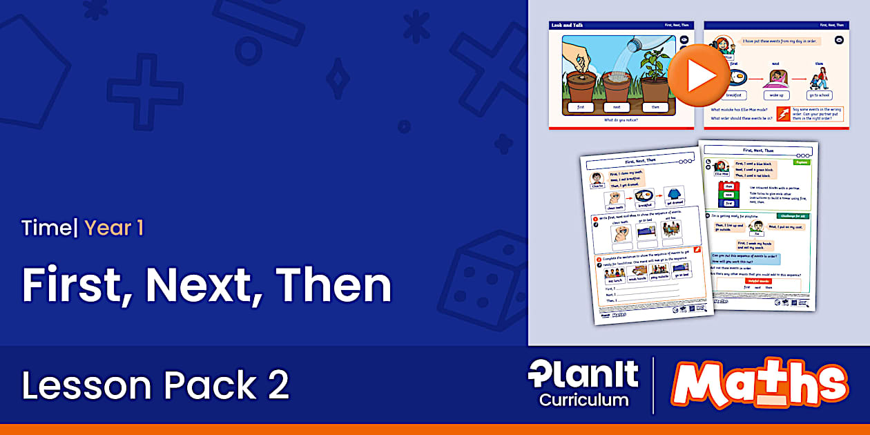 👉 Year 1 Maths First, Next, Then Teaching Pack