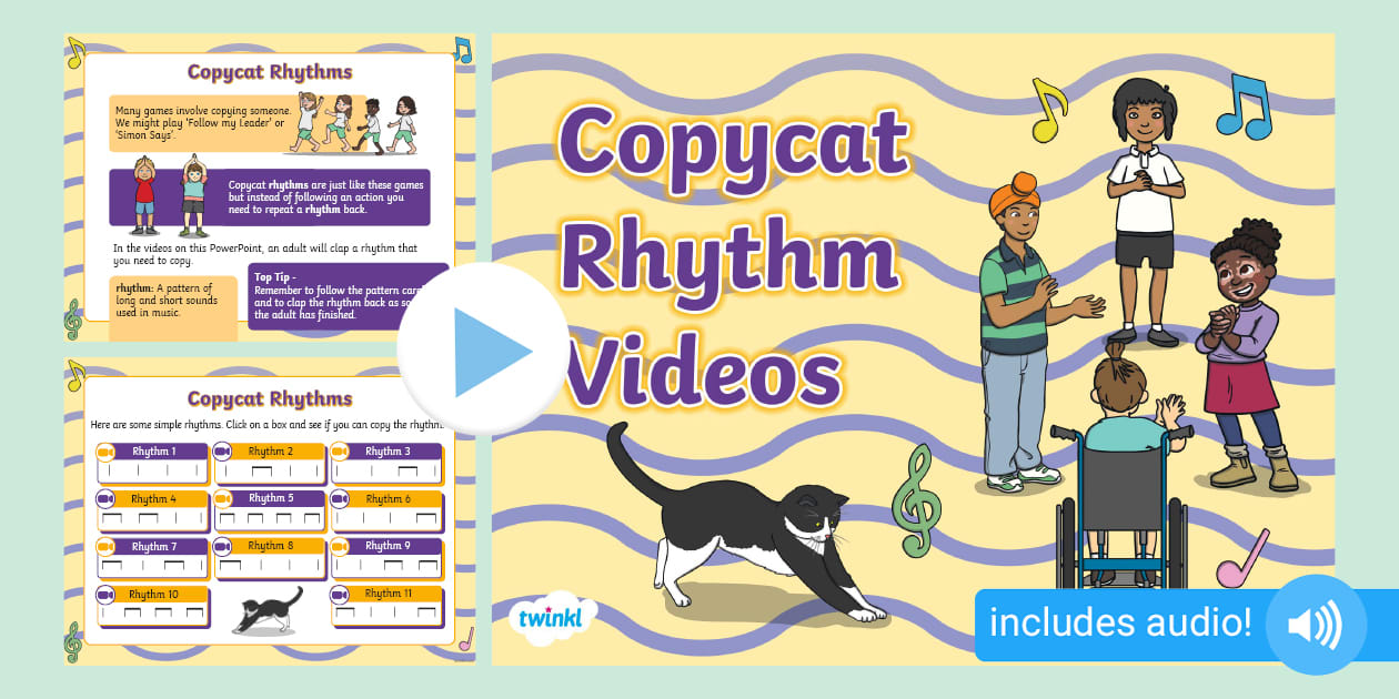 👉 KS1 Copycat Rhythms Video PPT - Twinkl