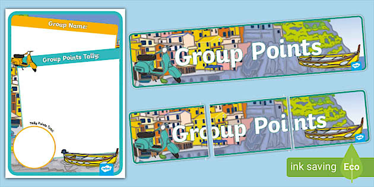 Italian Cinque Terre Group Points (teacher made) - Twinkl