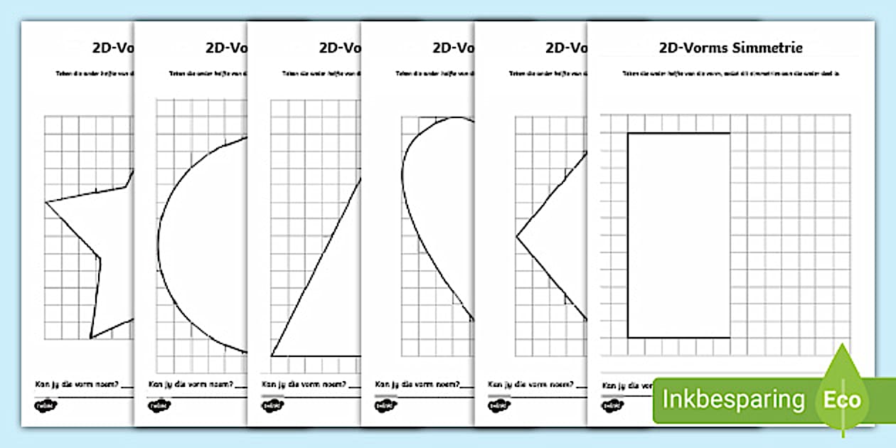 2D-Vorms Simmetrie Aktiwiteit - Twinkl