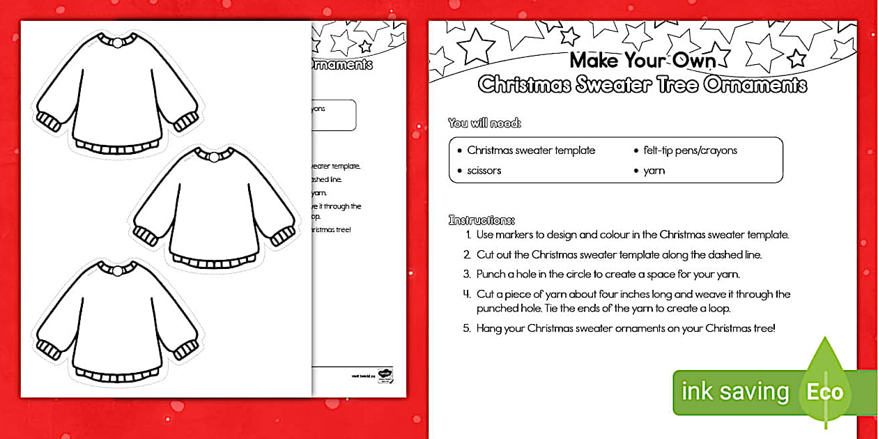 Design a Christmas Sweater Tree Ornament - Xmas Craft