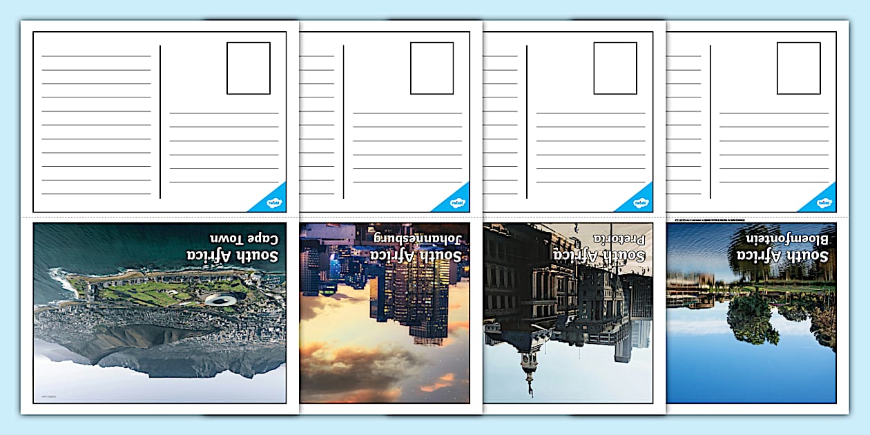 South Africa Postcard Writing Templates - Twinkl