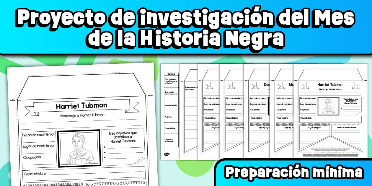 Proyecto de investigación del Mes de la Historia Negra 3°-5°