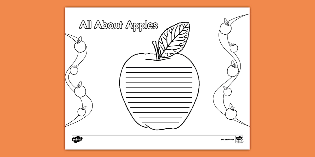 All About Apples Writing Template (Teacher-Made) - Twinkl