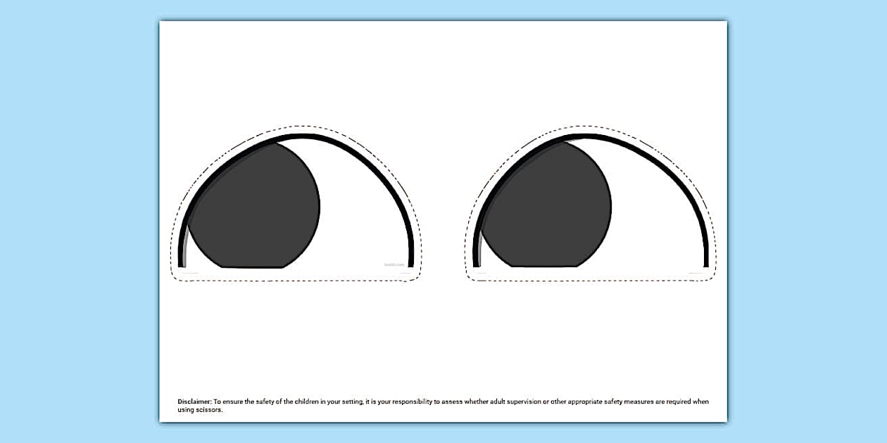 Eyes Emoticon Cut-Out (teacher made) - Twinkl