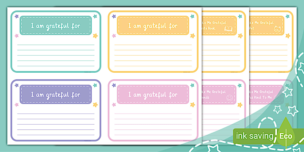 Gratitude Cards (teacher made) - Twinkl