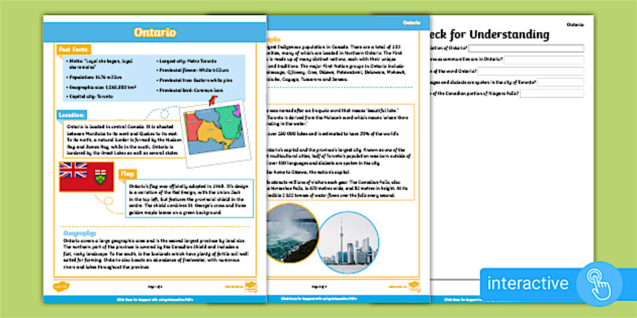 Ontario Interactive Reading Comprehension - Grades 4-6