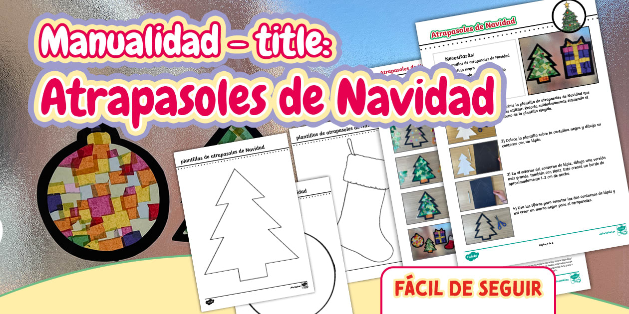 Manualidad: Atrapasoles de Navidad