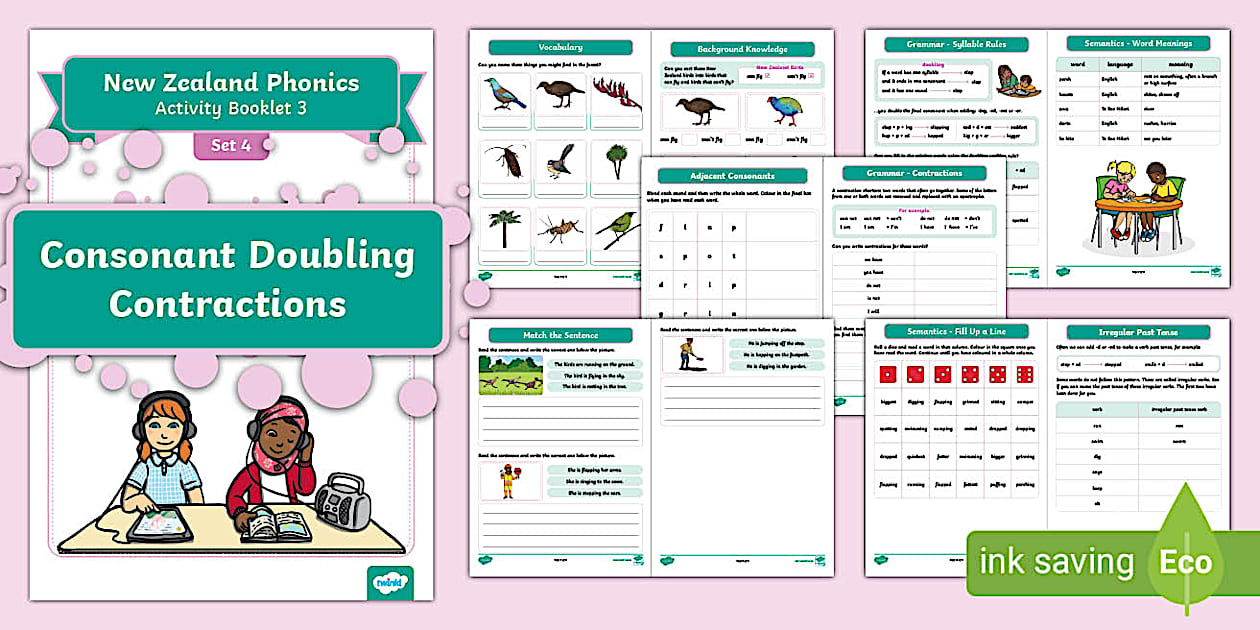 New Zealand Phonics Activity Booklet Set 3 (Set 4) - Twinkl