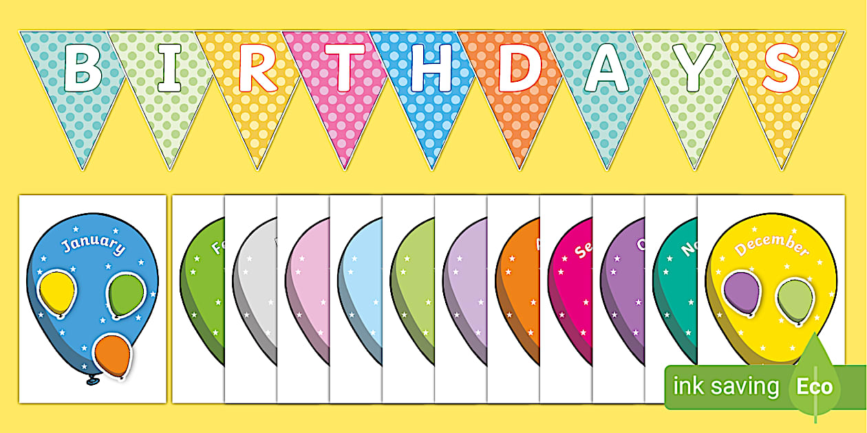 👉 Birthday Balloon Display Pack | Display Resources | Twinkl