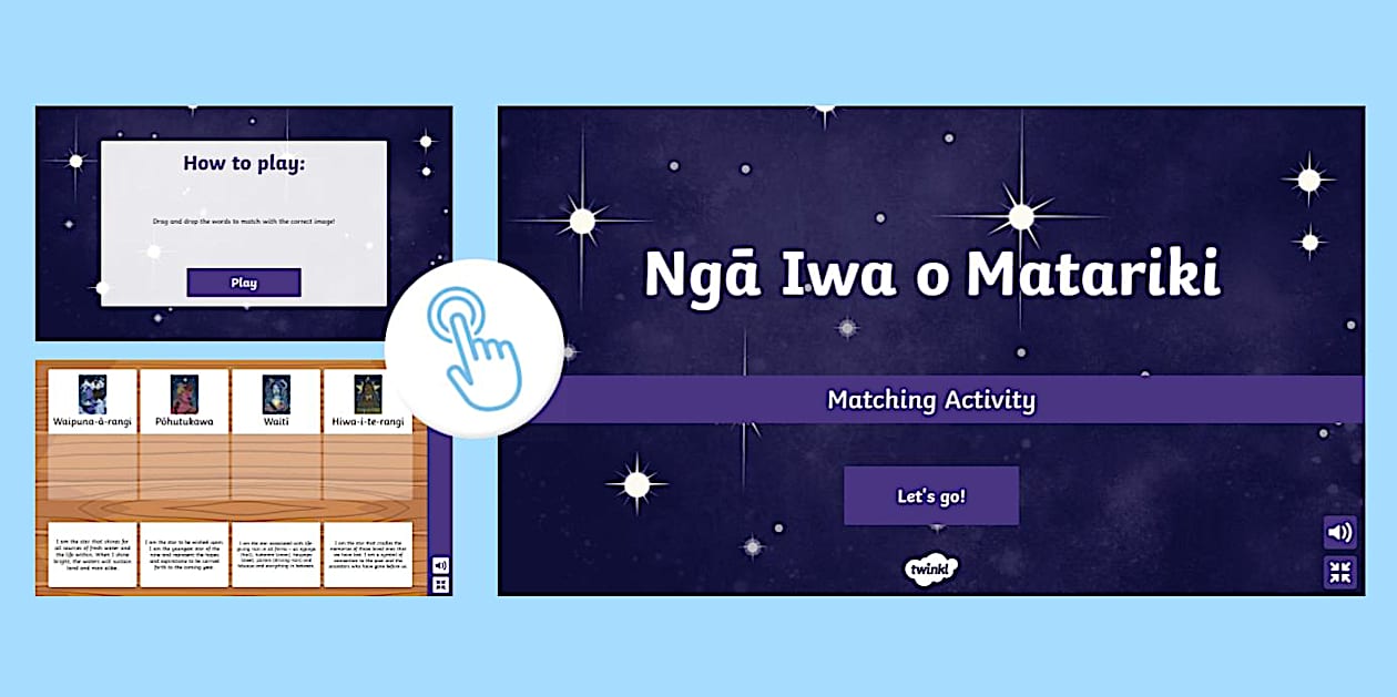 Ngā Iwa o Matariki Interactive Matching Activity - Twinkl