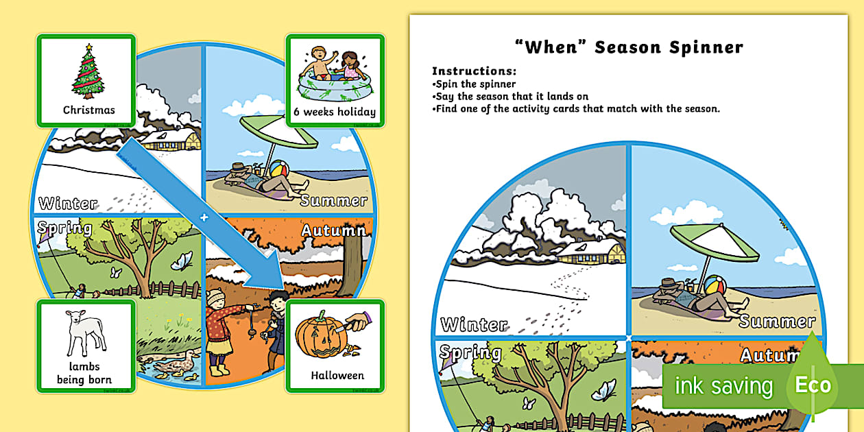 Editable When Season Spinner (Hecho por educadores) - Twinkl