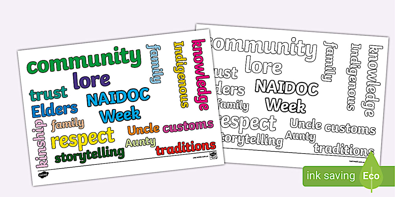 Respecting Our Elders Word Art Colouring Poster - Twinkl