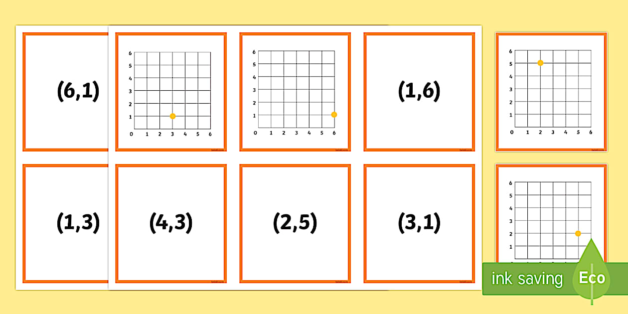 Higher Ability Coordinates in the First Quadrant Matching Cards