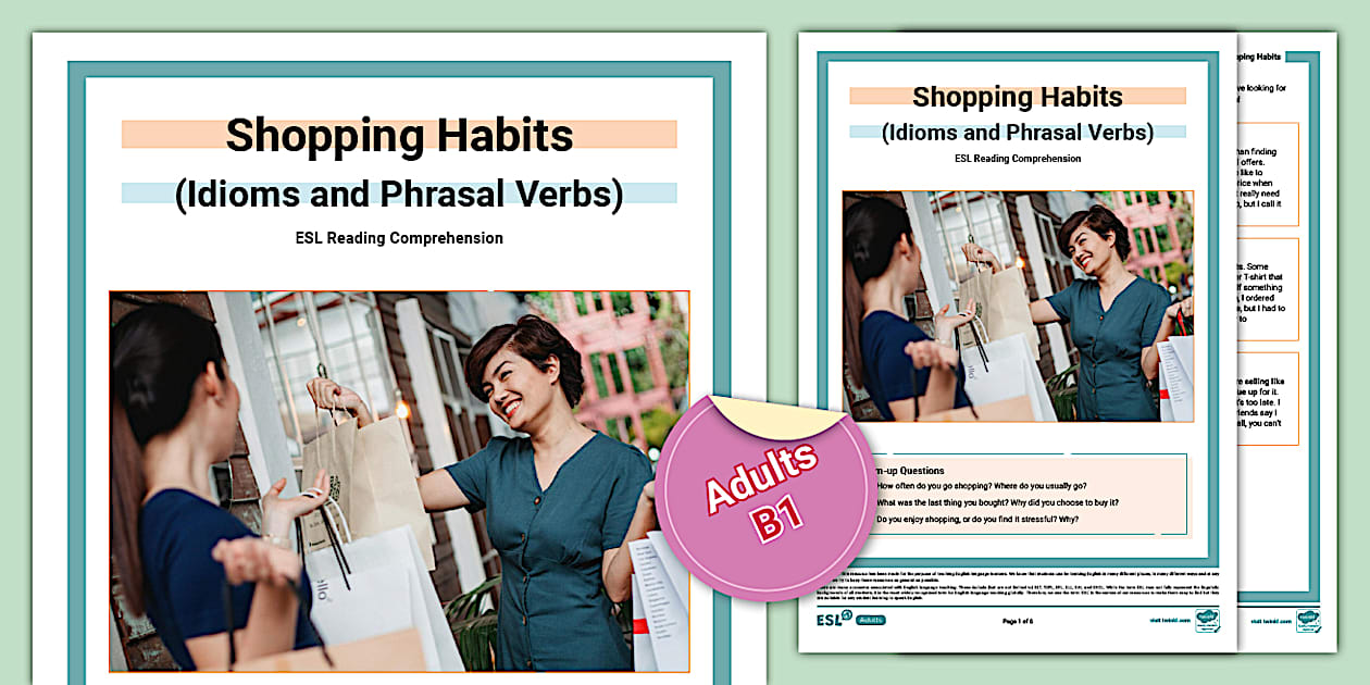 ESL Shopping Habits Reading Comprehension [Adults, B1]
