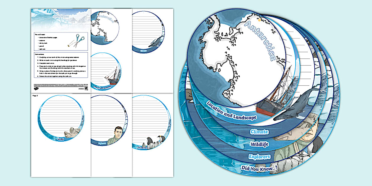 KS2 Antarctica Circles Booklet - Twinkl